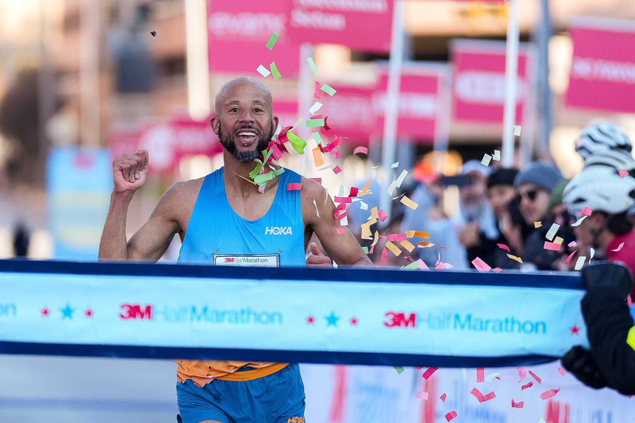 See photos from the 3M Half Marathon finish line in Austin, Texas