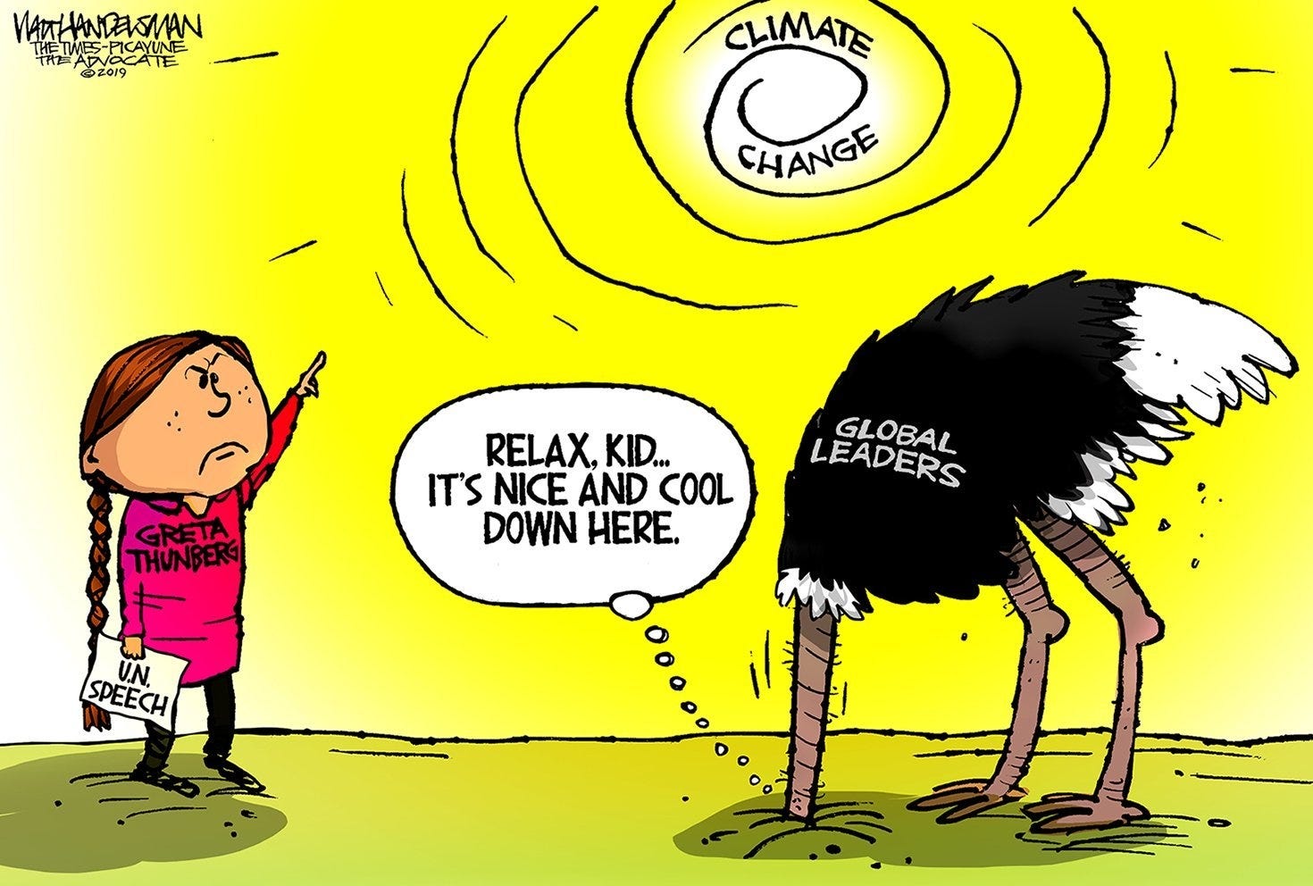 Editorial cartoon: Relax, kid