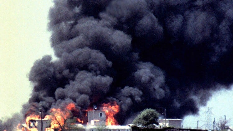 FROM THE ARCHIVES: Fire brings tragic end to Waco siege