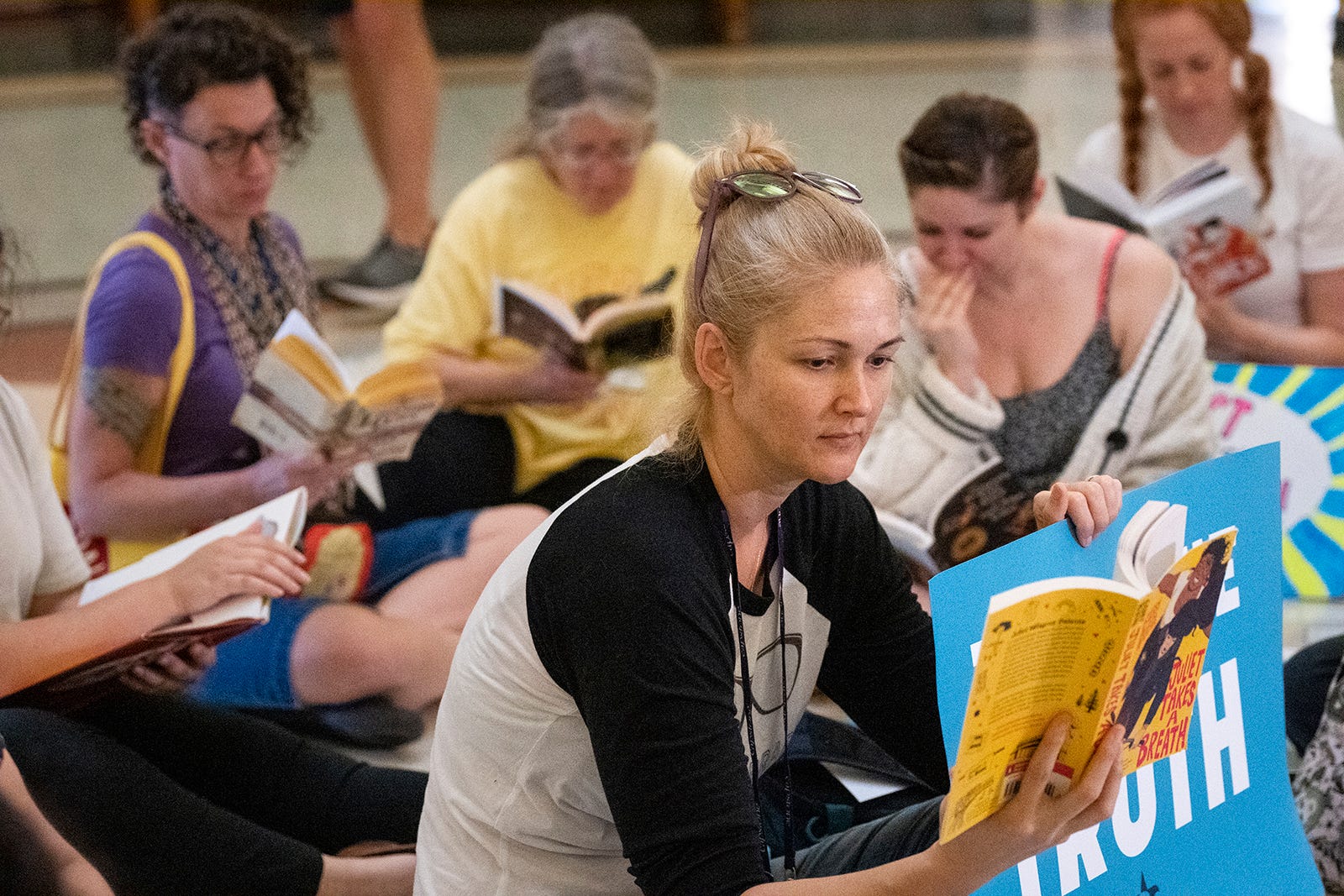 Protesters stage 'read-in' to protest Texas book ban