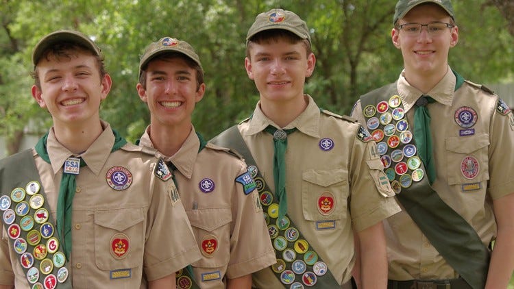 Four teens from one troop earn Eagle Scout status