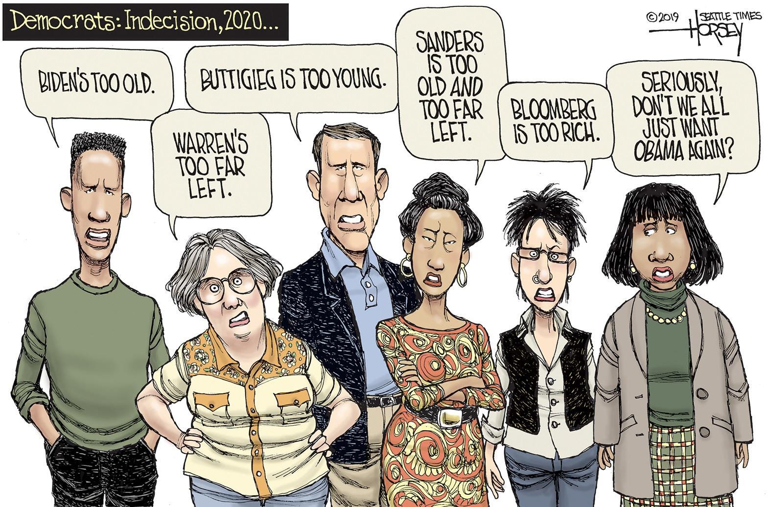 Editorial cartoon: Indecision