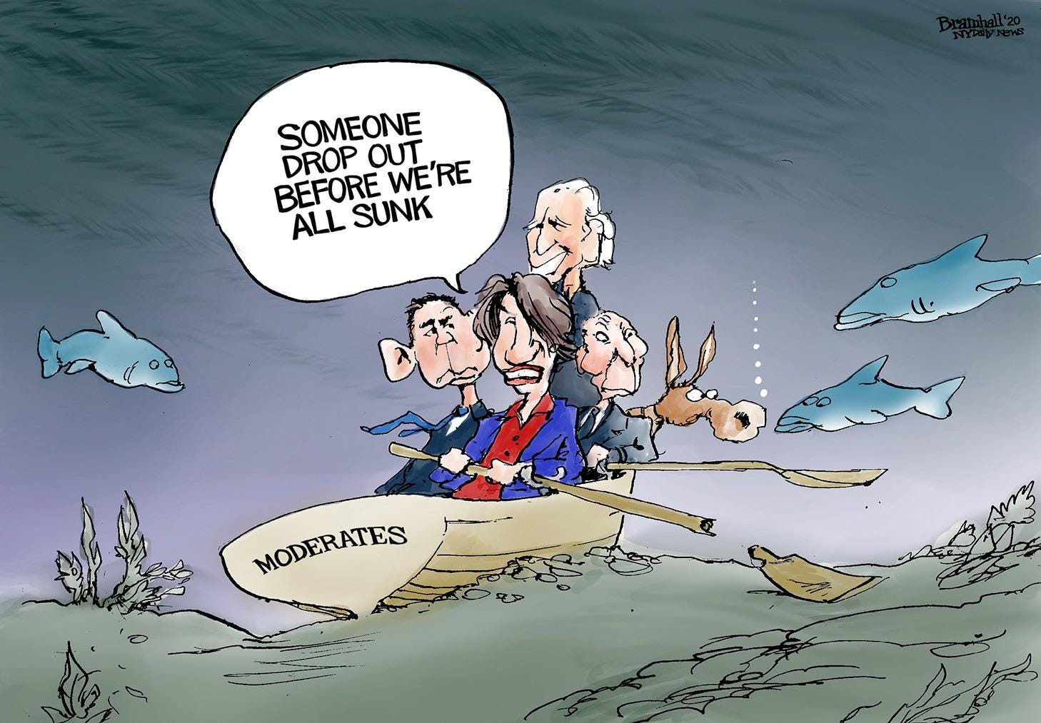 Editorial cartoon: Sinking feeling