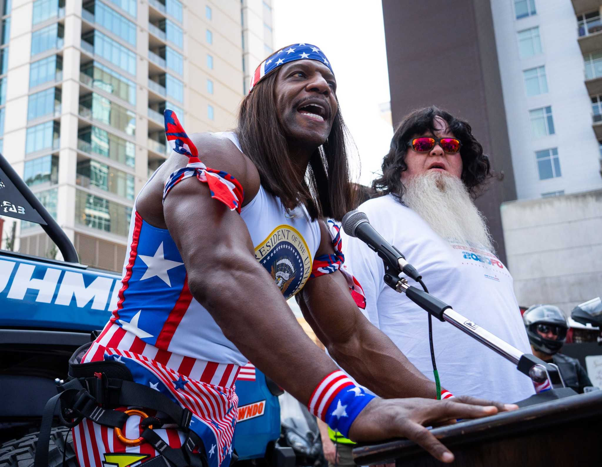 Terry Crews, as character President Camacho, makes SXSW announcement