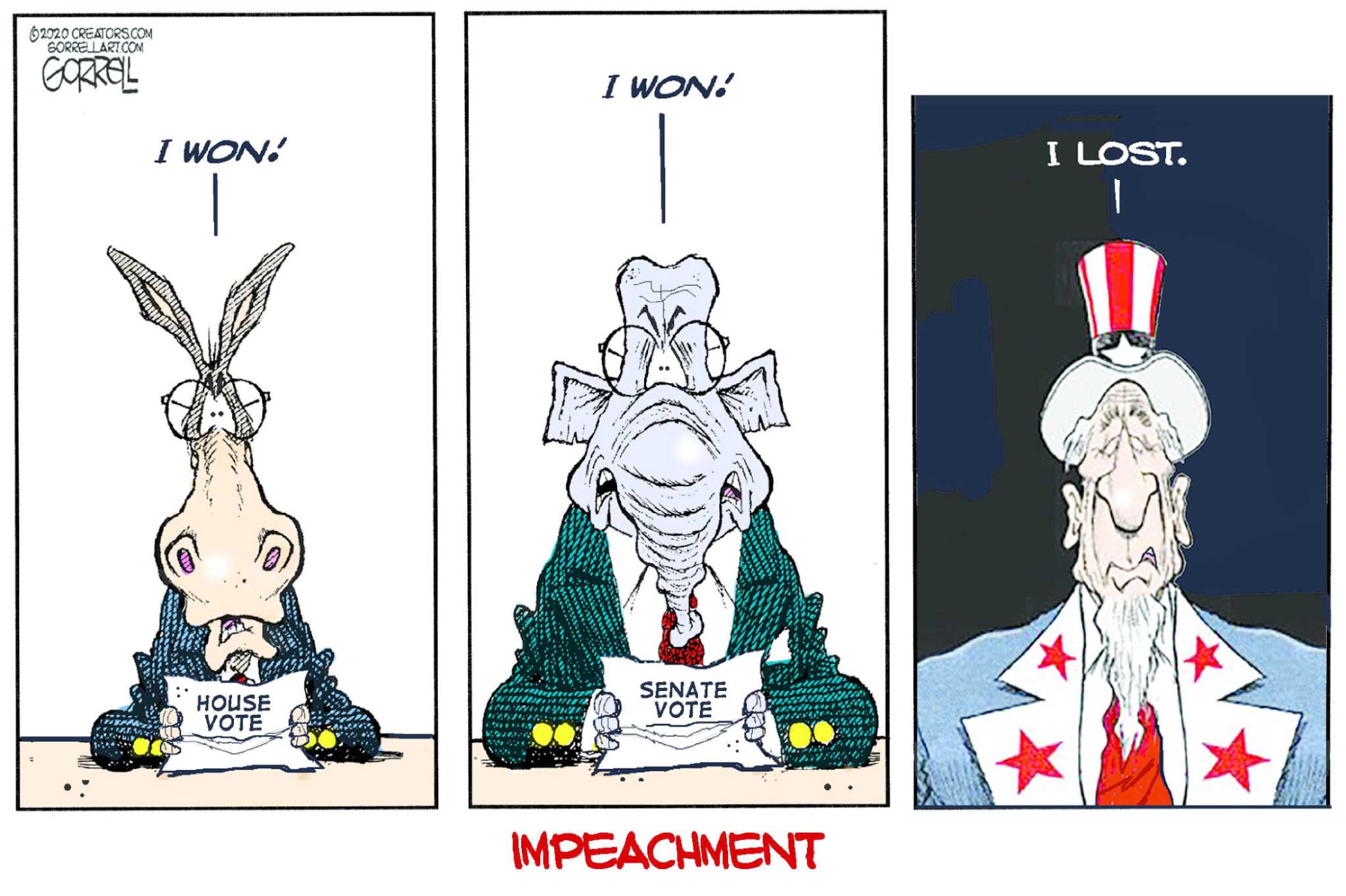 Editorial cartoon: Loser
