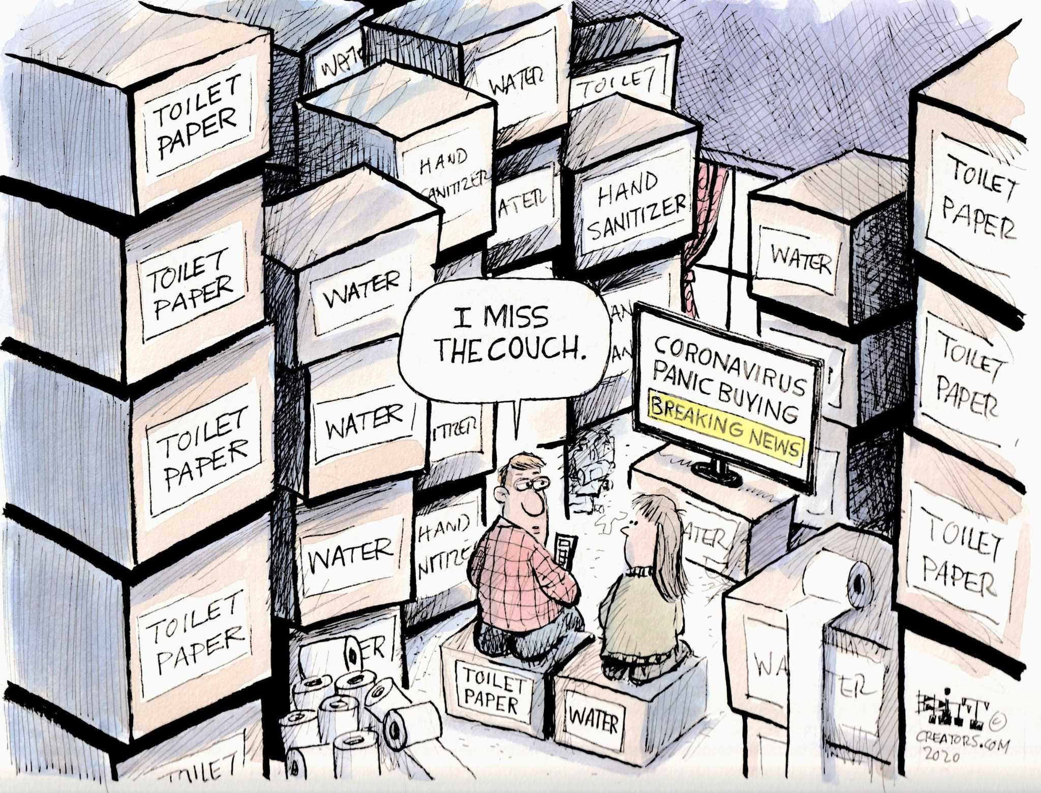 Editorial cartoon: Stocked up