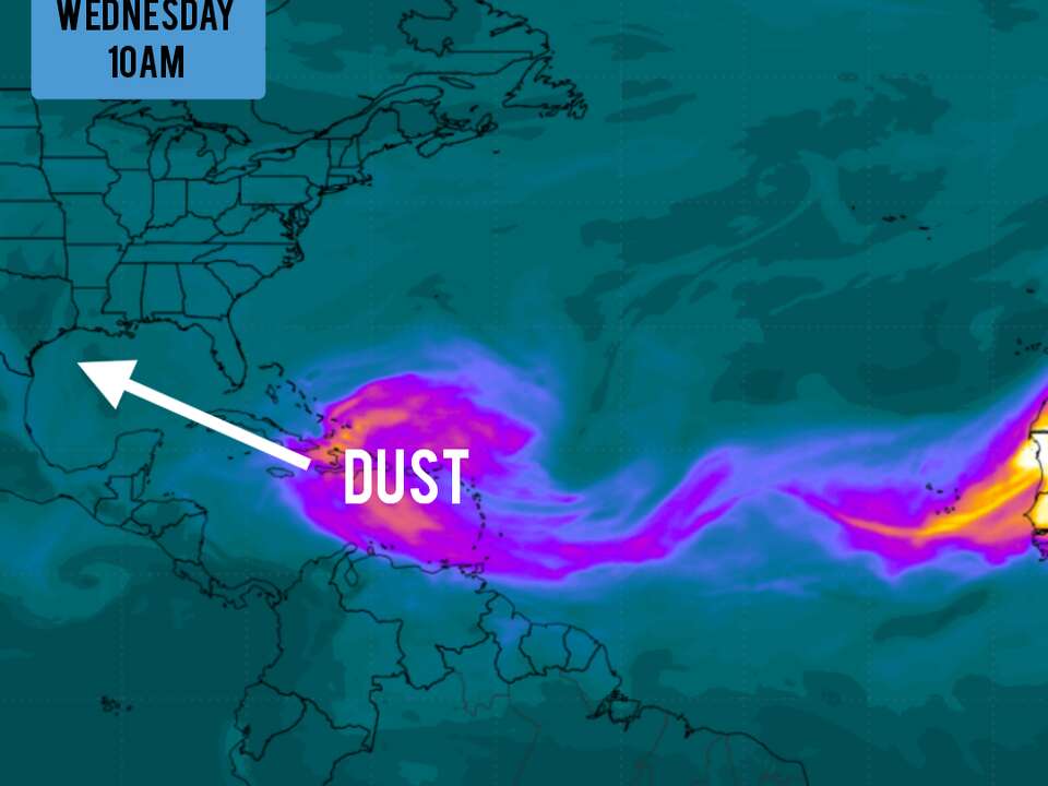 Largest Saharan dust cloud this year on a crash course to Texas