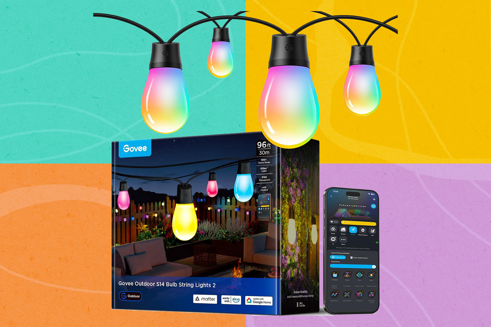 Save 20% on Govee’s smart string lights to upgrade your outdoor space