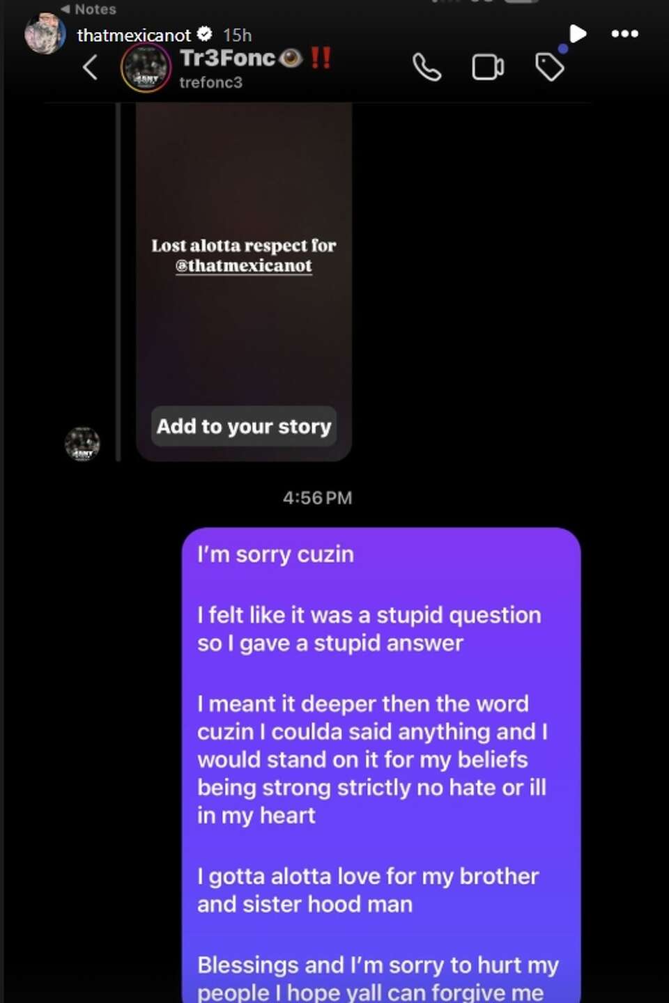 Houston rapper That Mexican OT apologizes after comments outrage fans