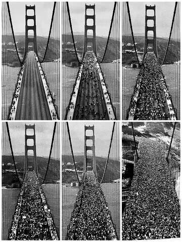 San Francisco's Golden Gate Bridge 50th anniversary turned into chaos