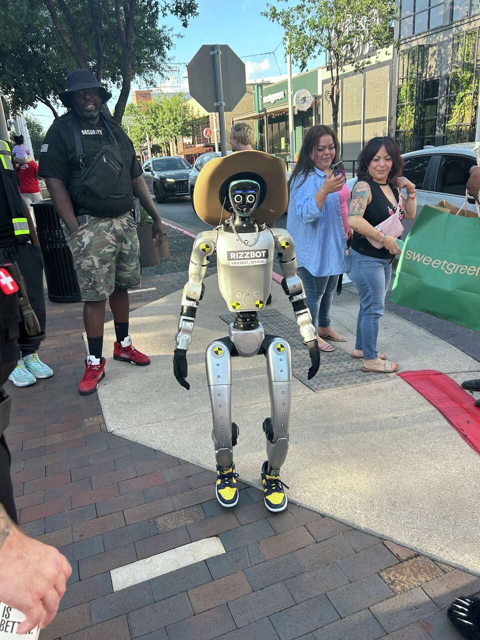 Robot cowboy charms Austin crowds with Gen-Z slang at popular spots