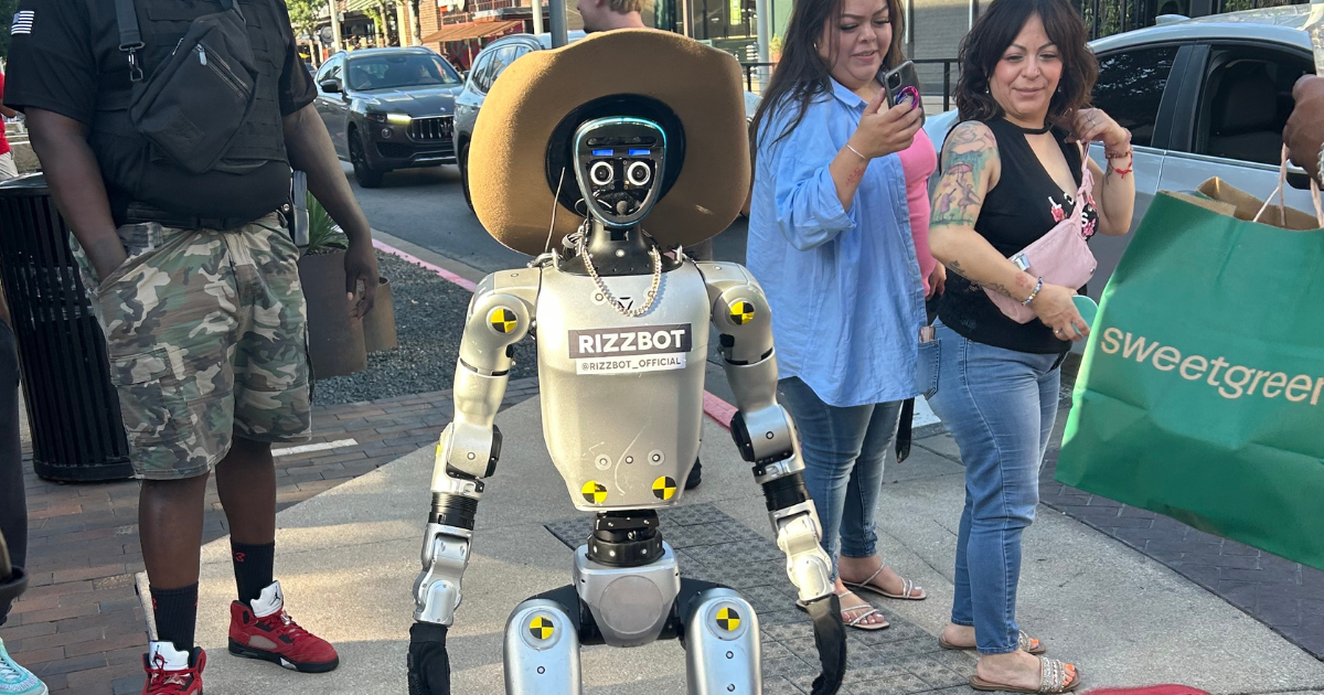 Why are there cowboy robots running across Austin?