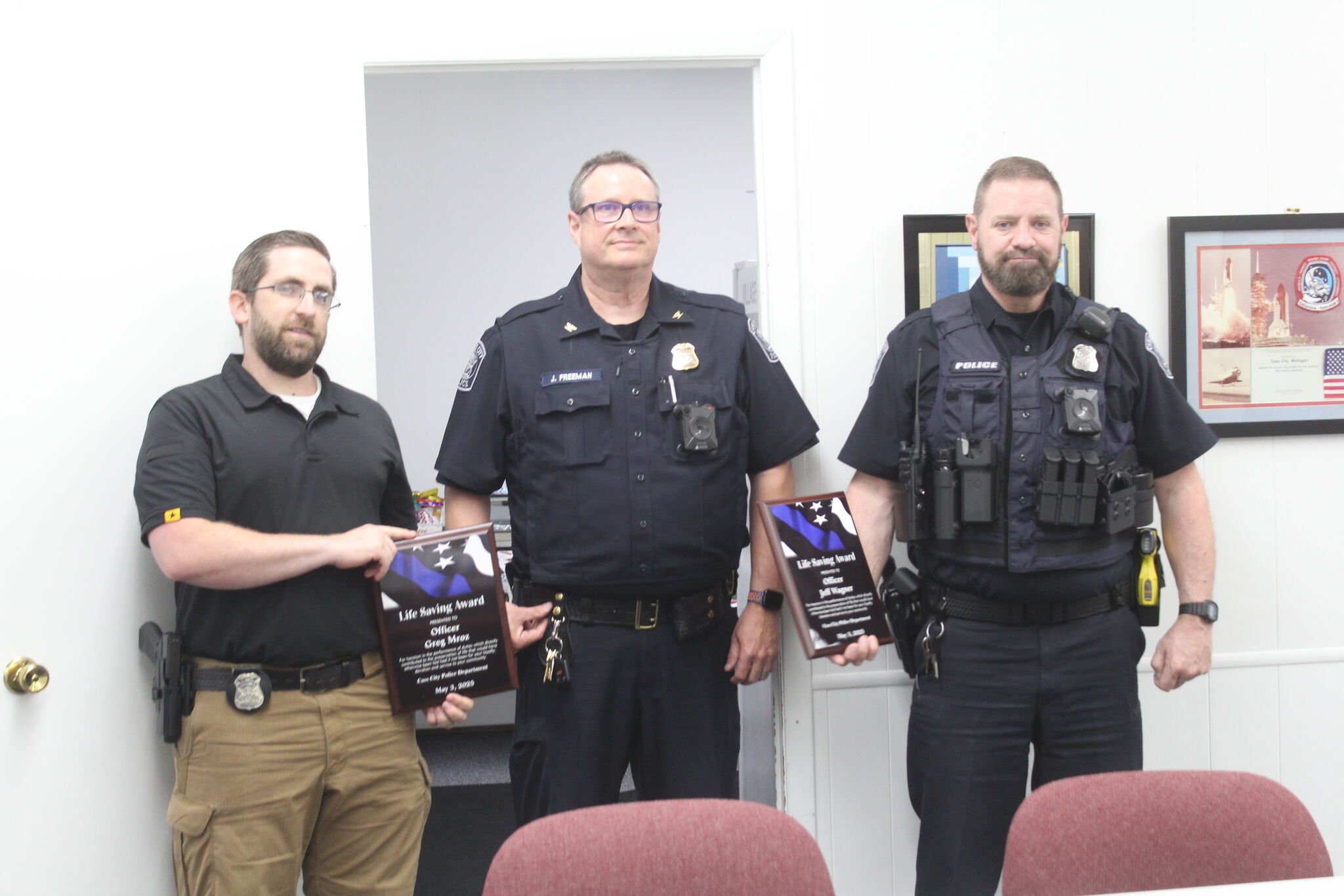 Cass City officers honored for saving woman’s life and follow-up care