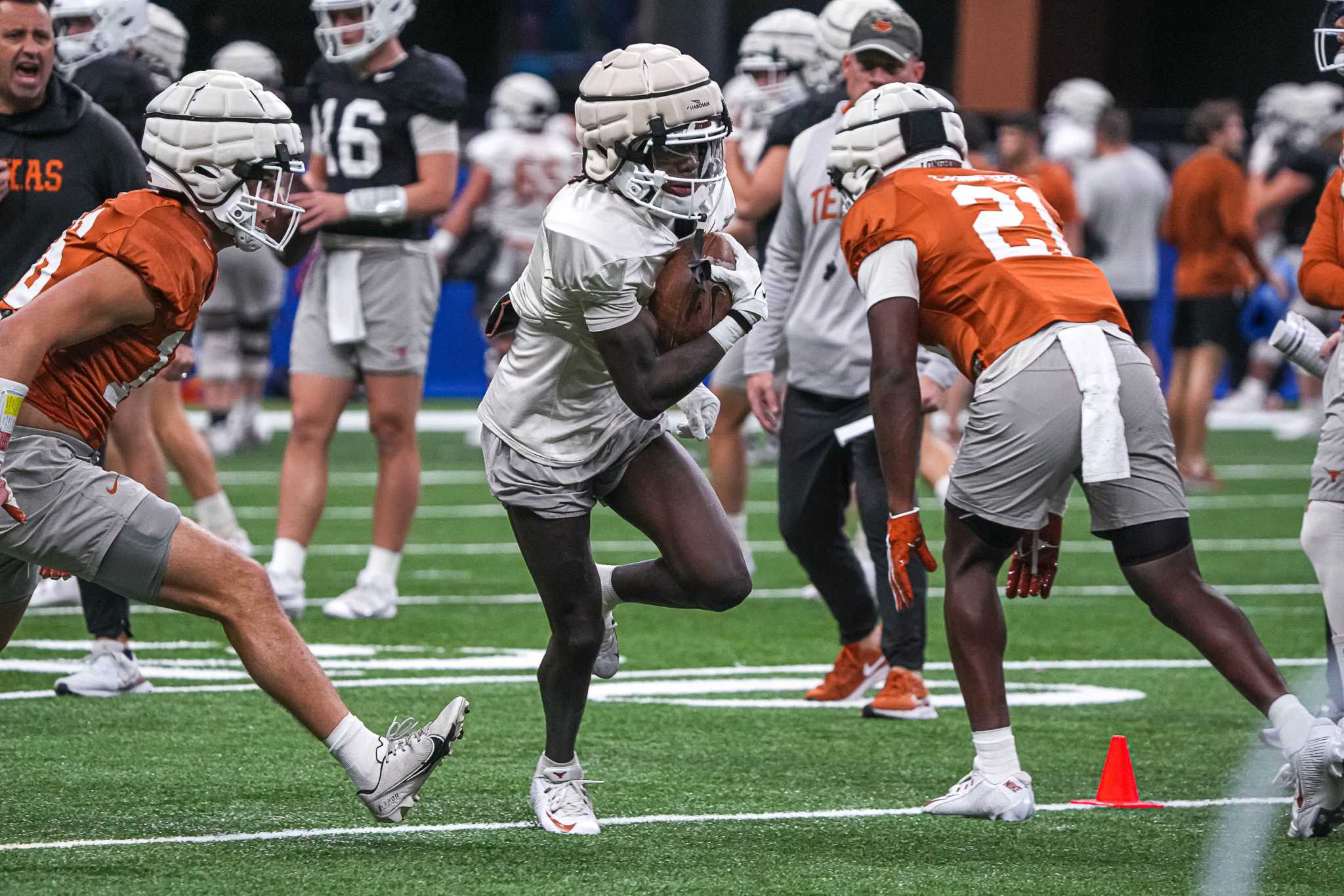 Observing Texas football's first Sugar Bowl practice: Xavier Worthy ...