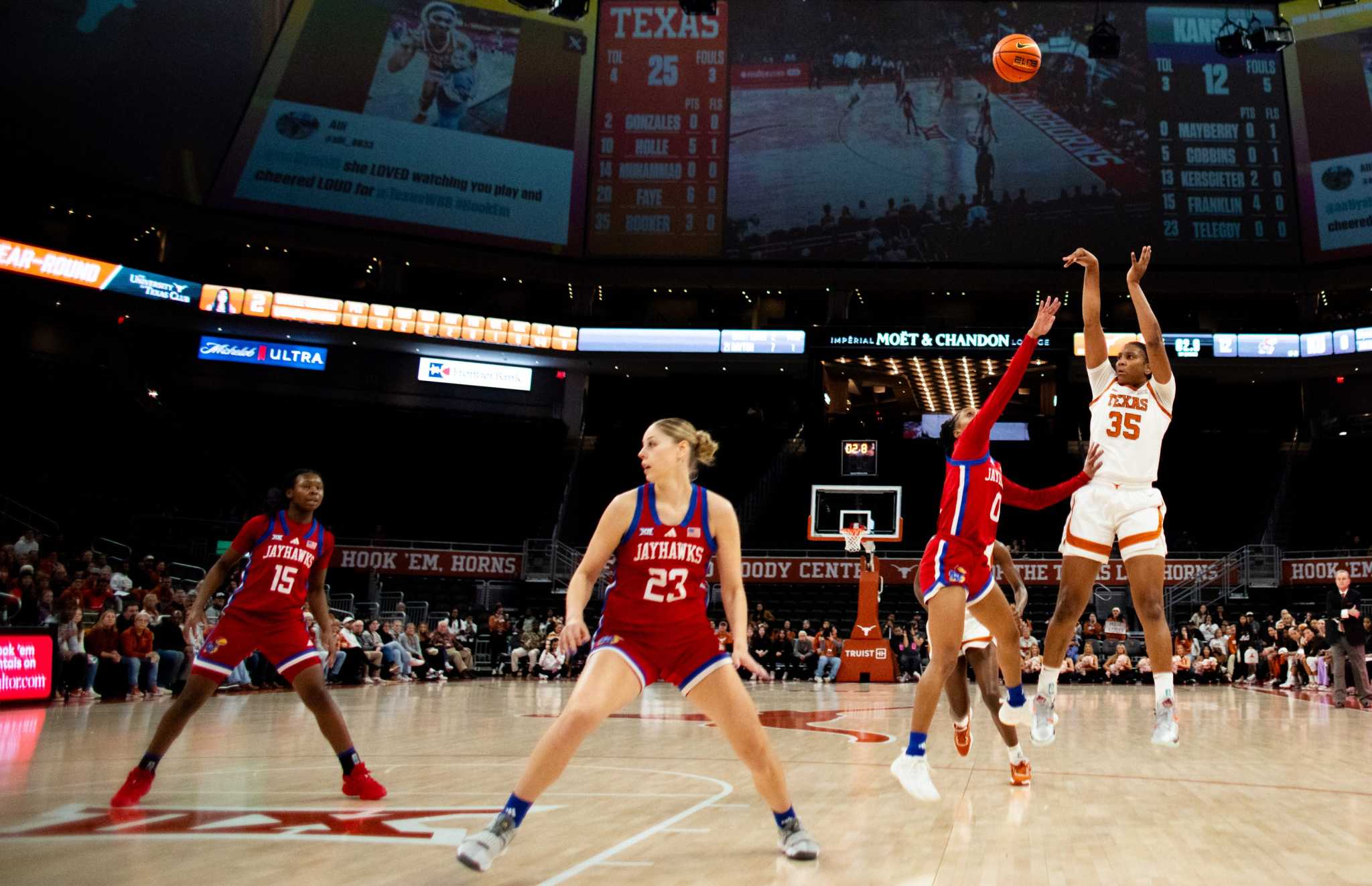 Texas Longhorns, Kansas Jayhawks meet at Big 12 basketball tournament
