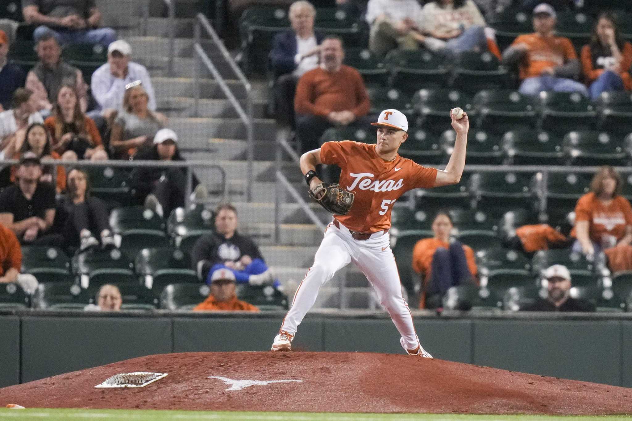 Luke Harrison, Texas shut down Ole Miss baseball team