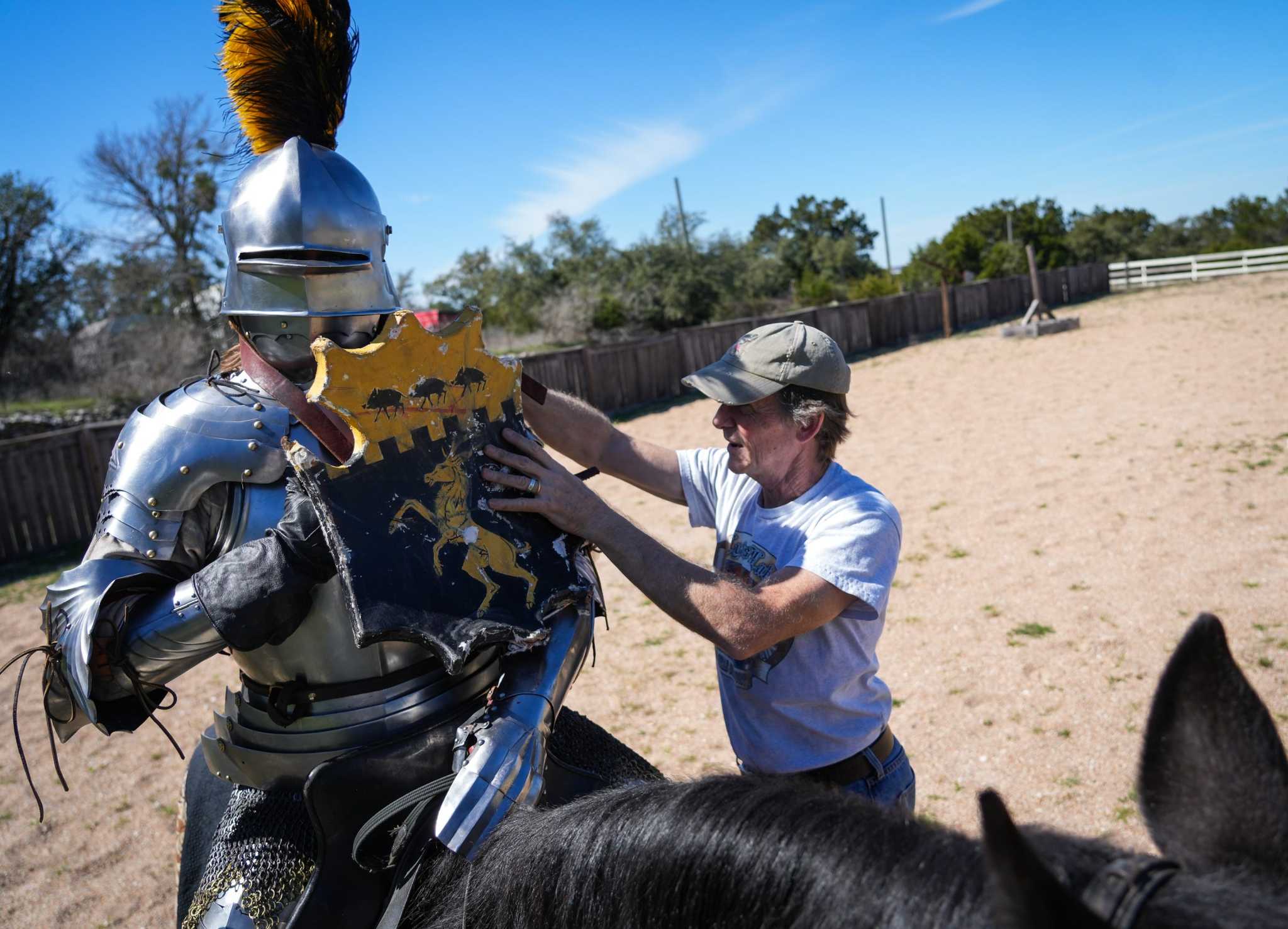 'Like you are a knight'; Round Rock man dons armor, mounts a horse to ...