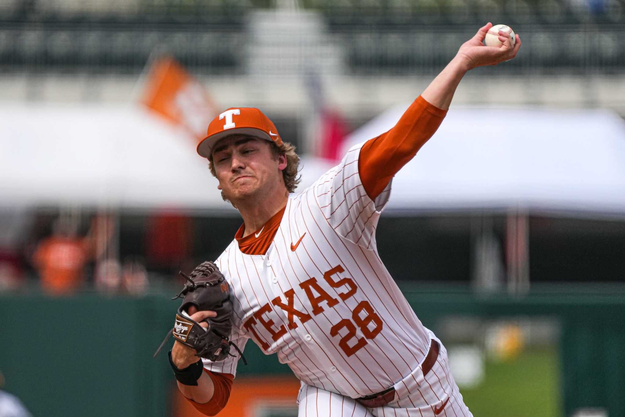 Ace Whitehead brings relief for Texas baseball but not a victory