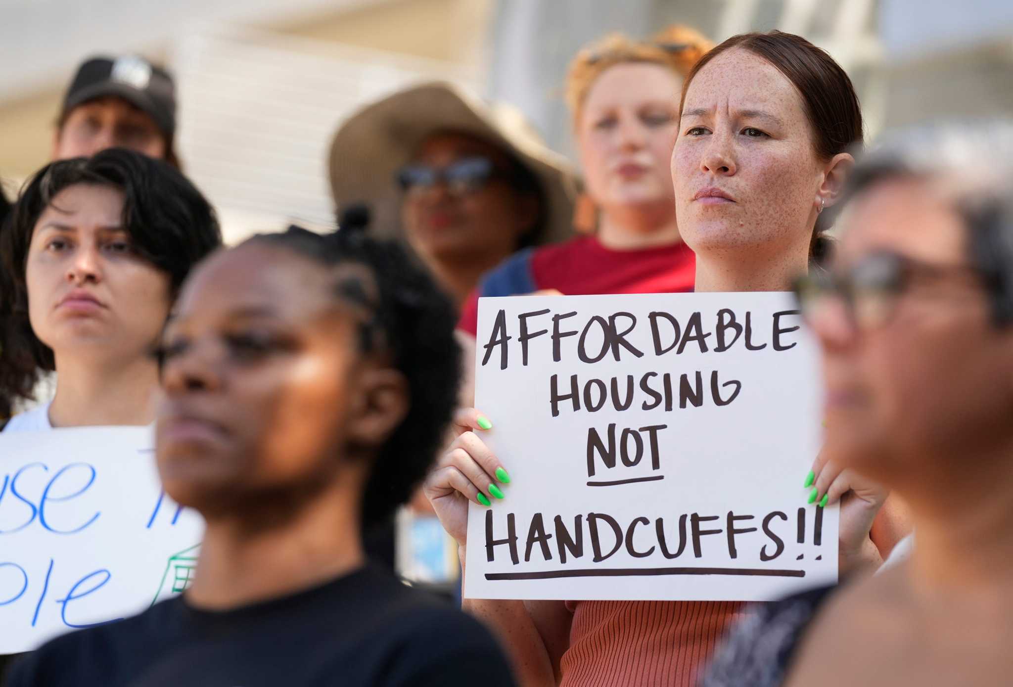 Advocates in Austin protest Supreme Court homeless camping ban ruling