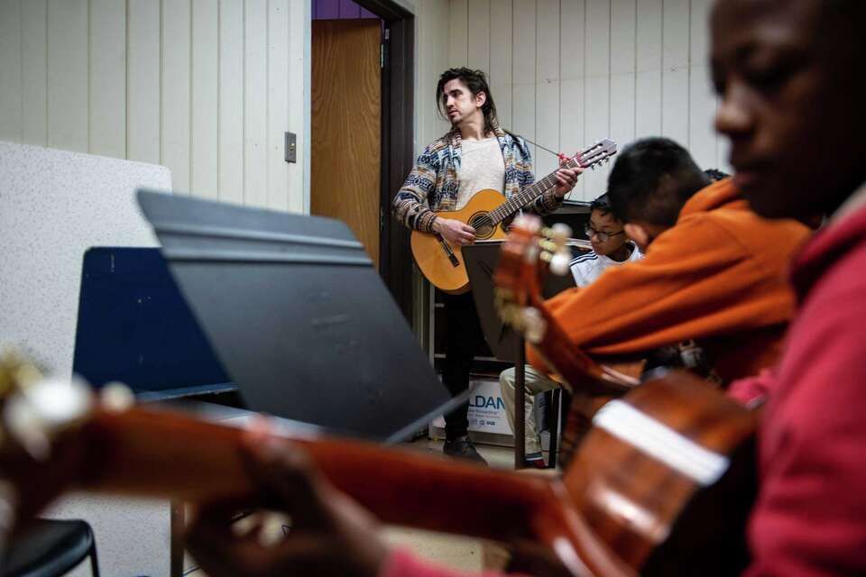 PHOTOS: Rebooting the Dobie Middle School Orchestra
