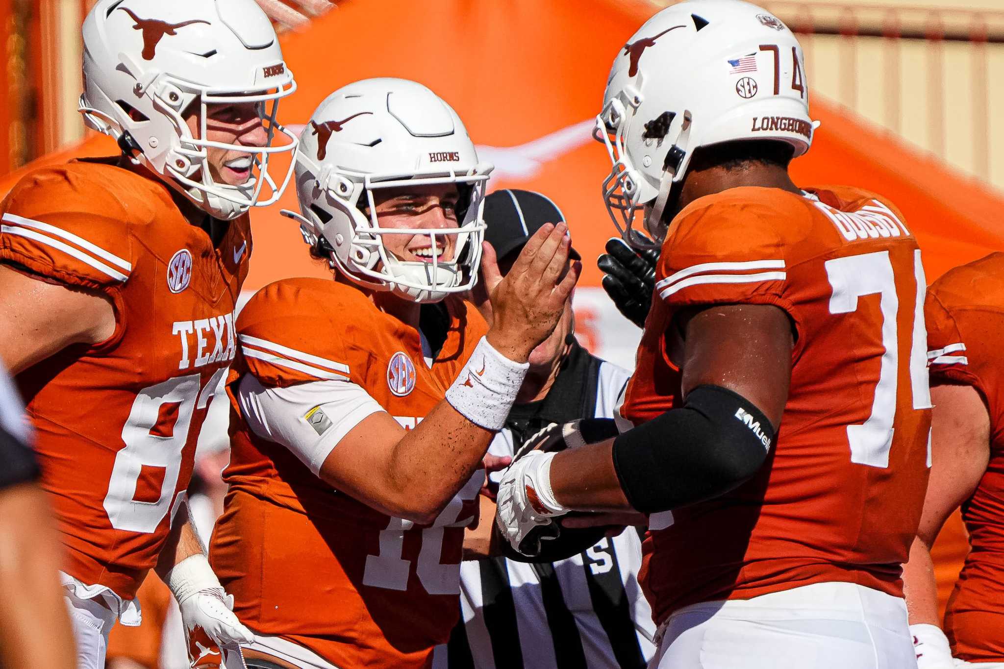 Steve Sarkisian: Texas football coach not worried about Trevor Goosby