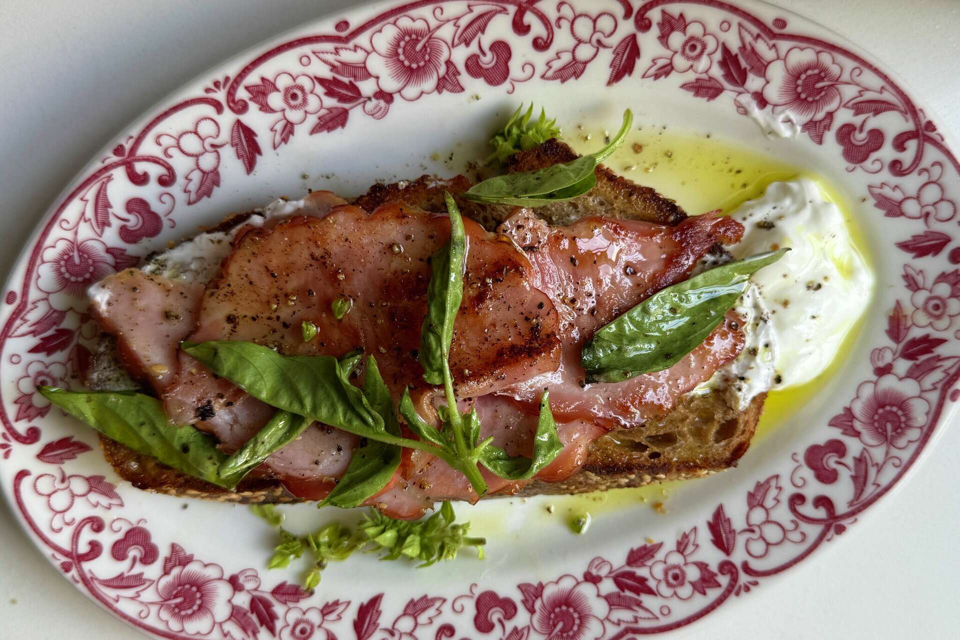 Recipe: Seared Ham & Pluot Labneh Toasts