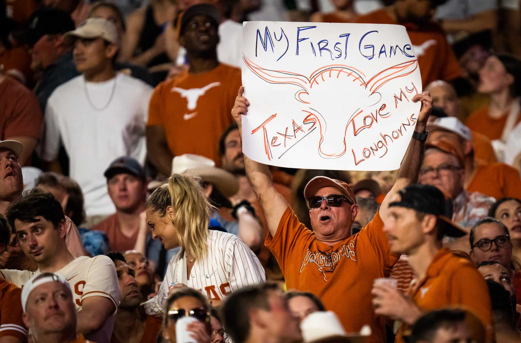 Texas Longhorns football fans show support as team takes on Wyoming