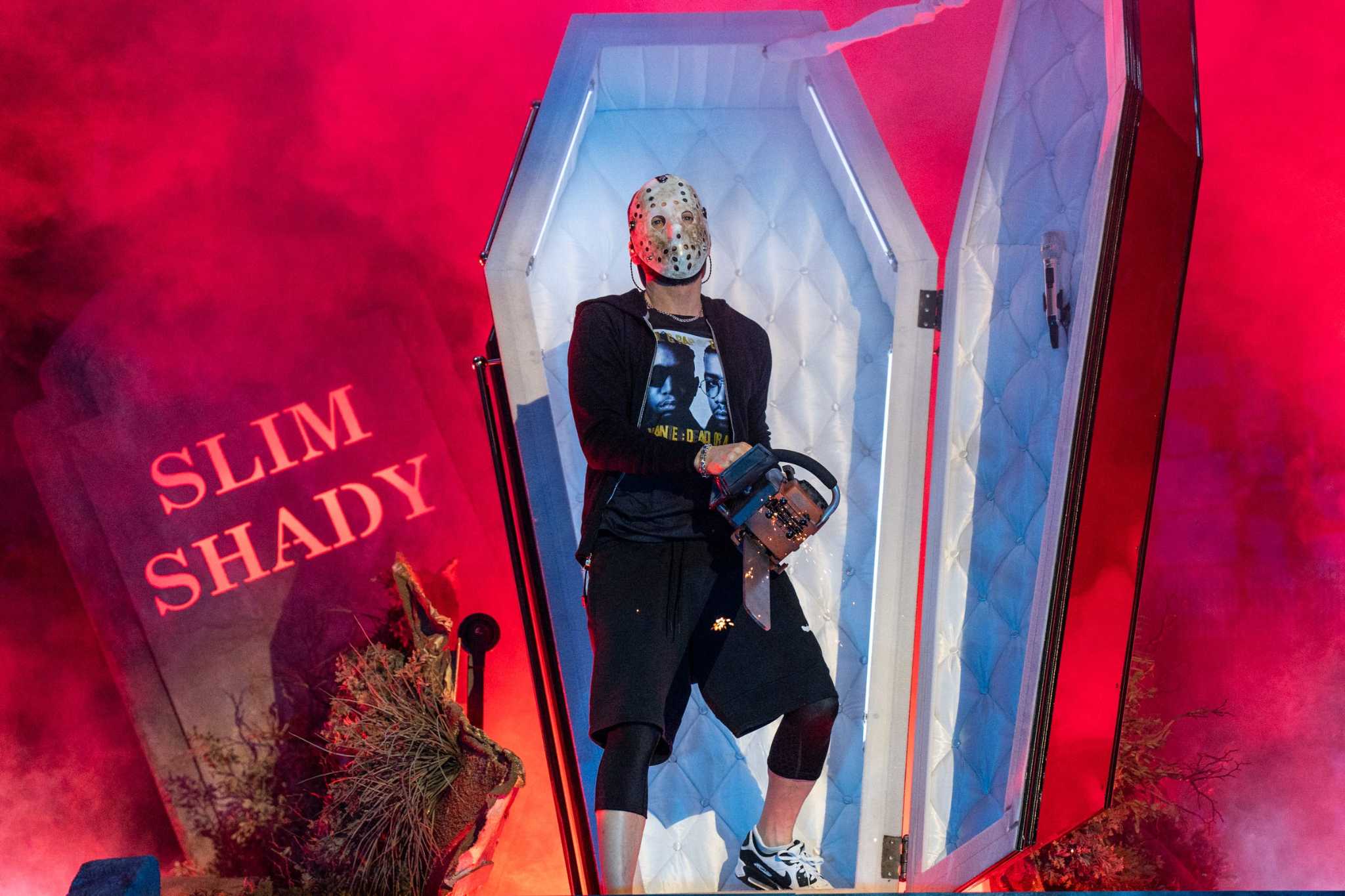 Eminem performs at F1 Pirelli US Grand Prix at COTA in Austin