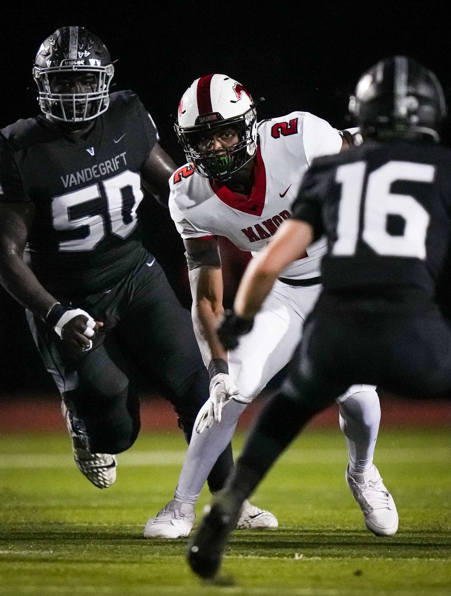 Vandegrift quarterback Deuce Adams fires six touchdowns in victory