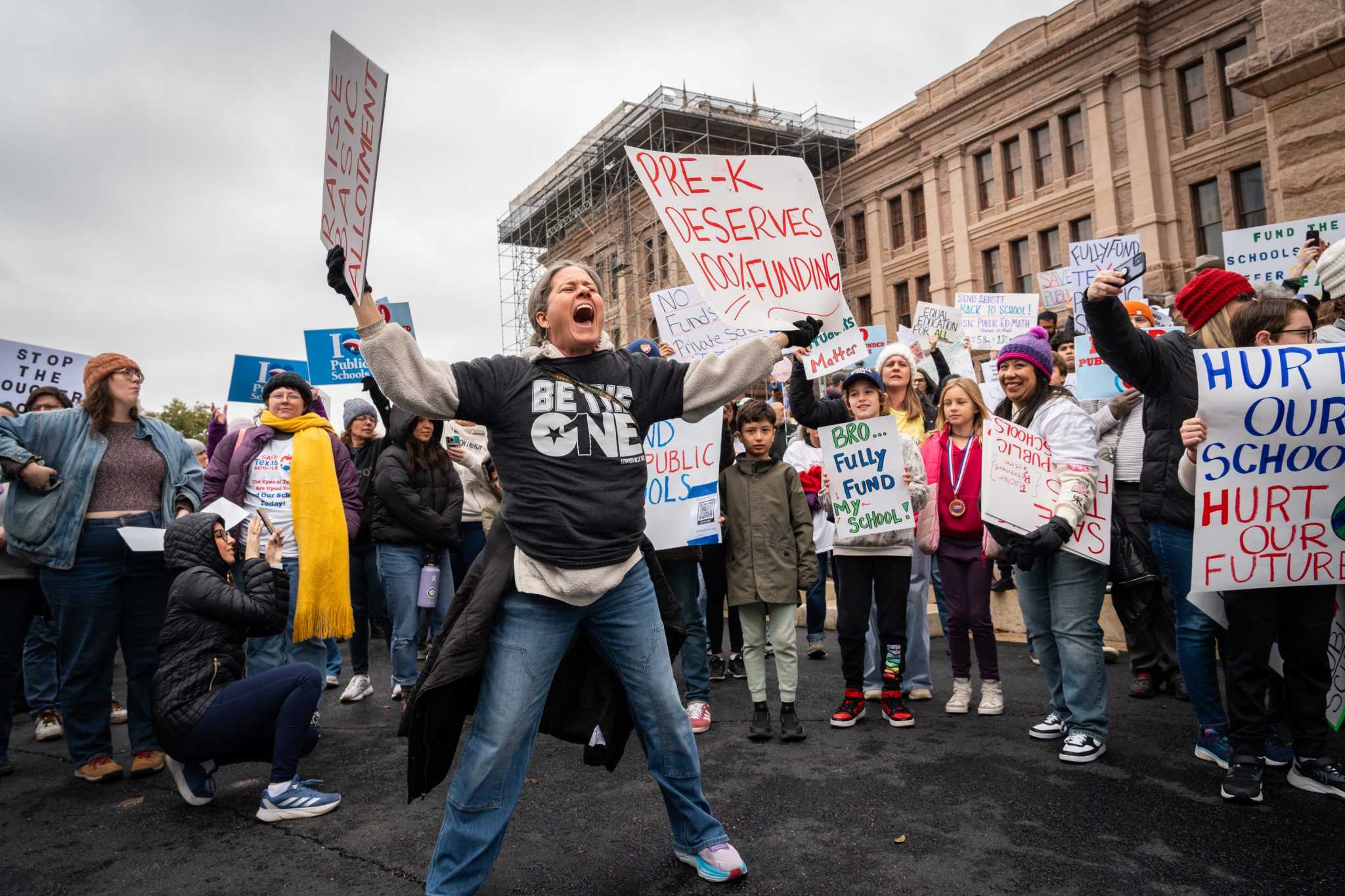 Hundreds rally, march in support of Texas Public Schools, see photos