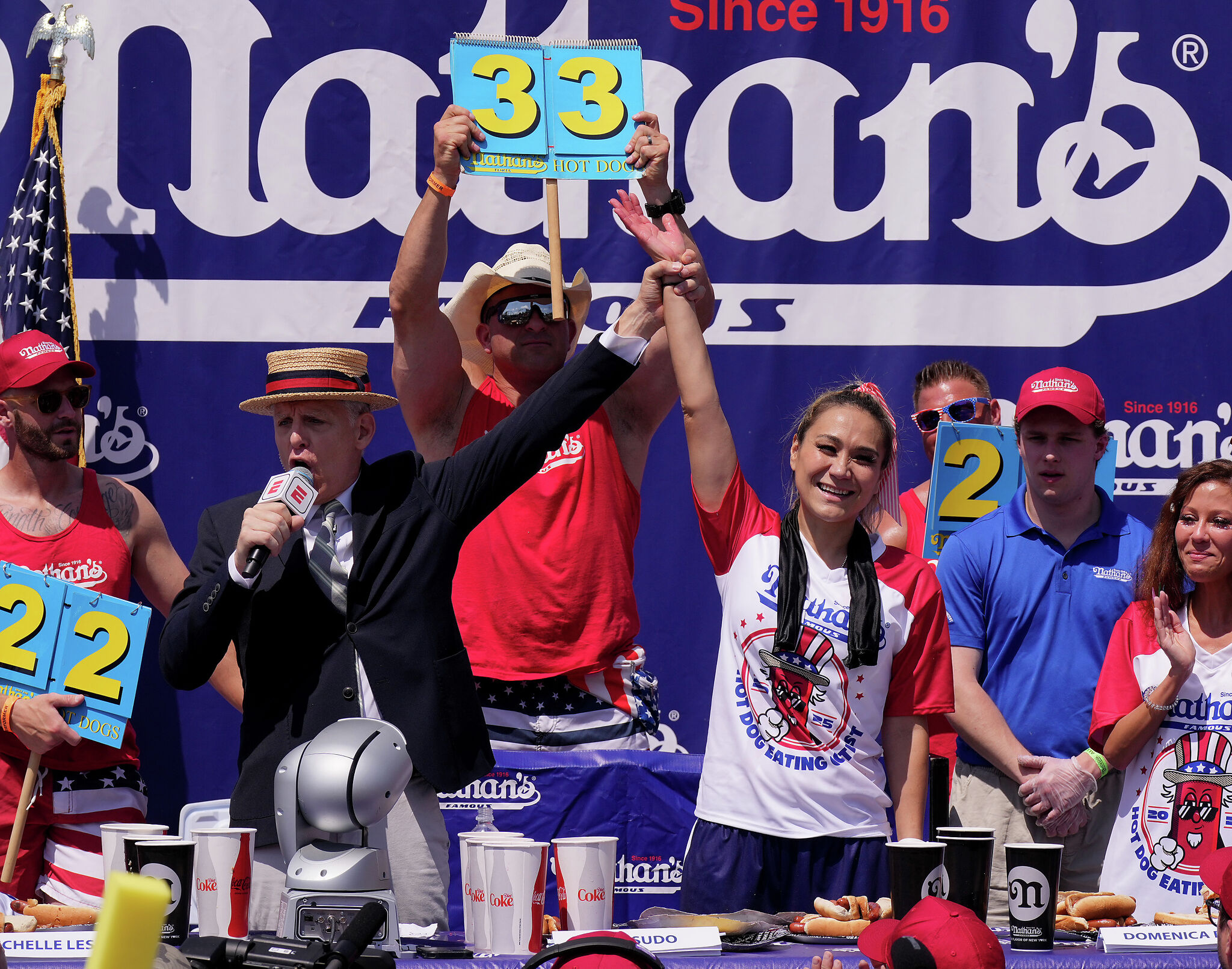 Miki Sudo wins Nathan's Famous Hot Dog Eating Contest