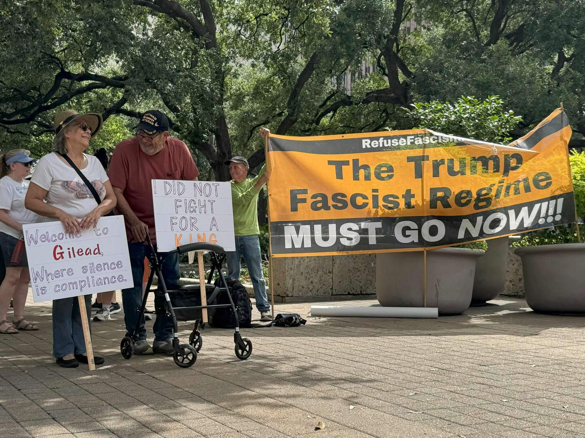 Houston protests Trump on Fourth of July despite canceled rally