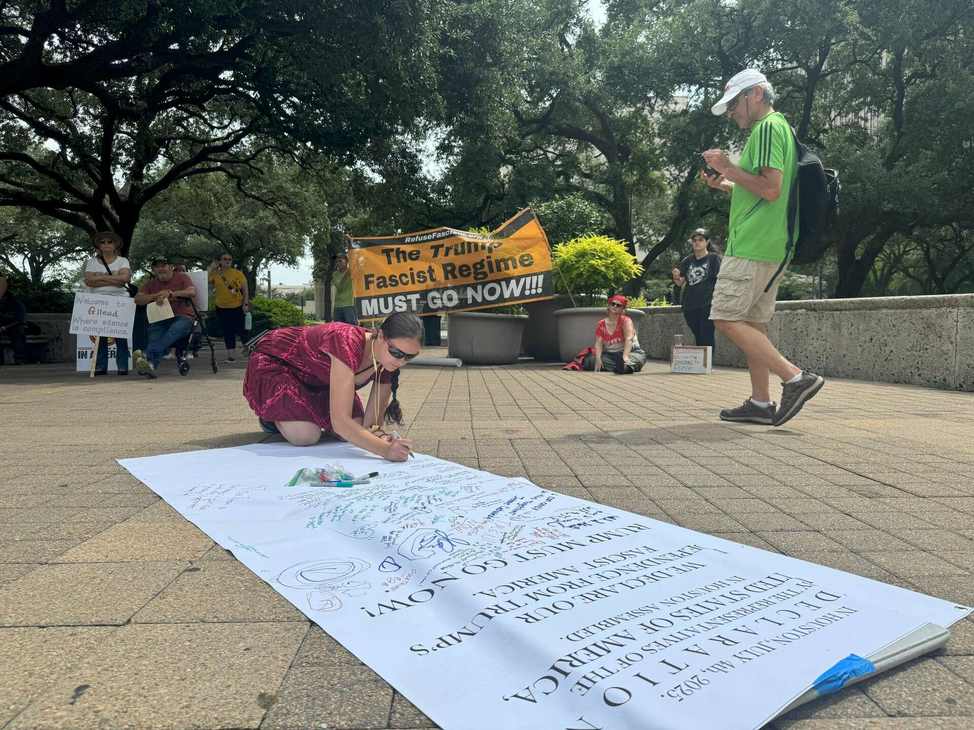 Houston protests Trump on Fourth of July despite canceled rally