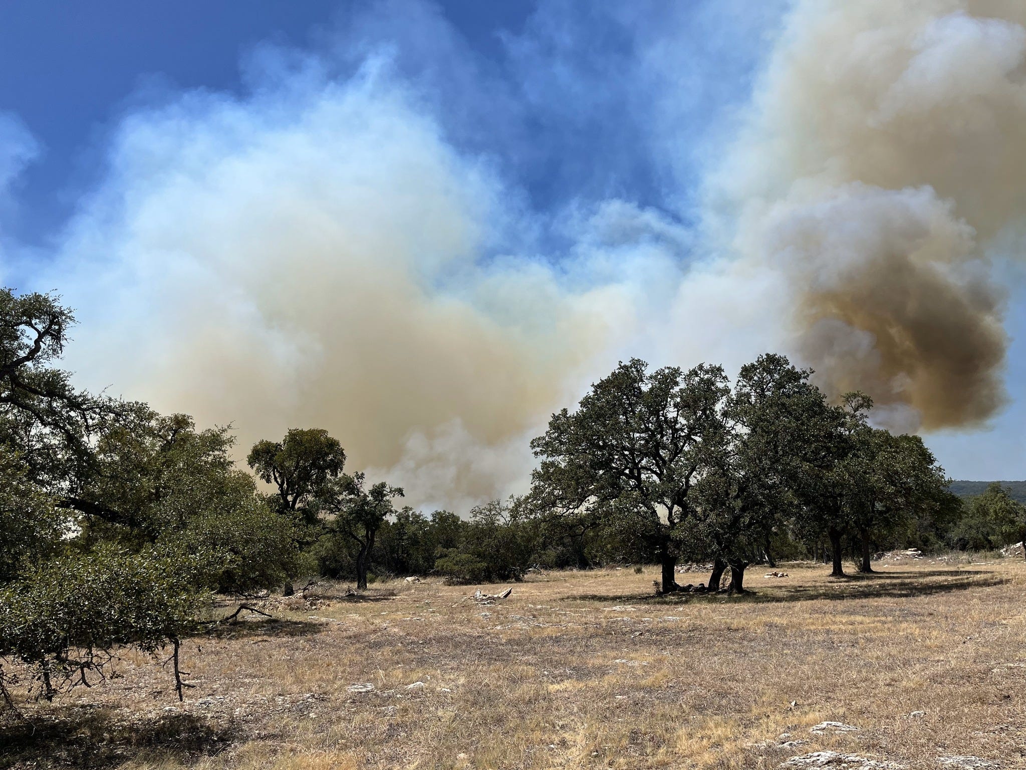 Hays County officials battle 70-acre wildfire on Saturday with 0% ...