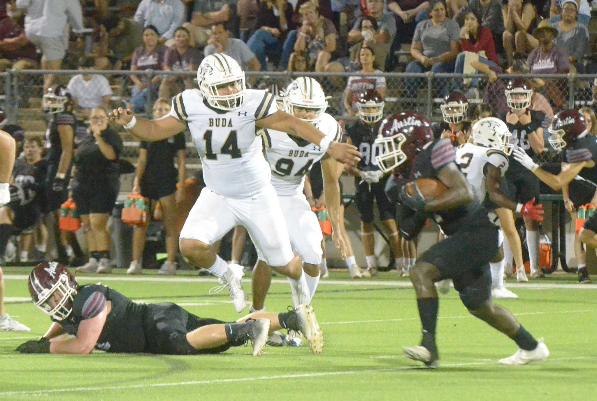 Johnson football beats Austin High to stay in the 26-6A playoff race