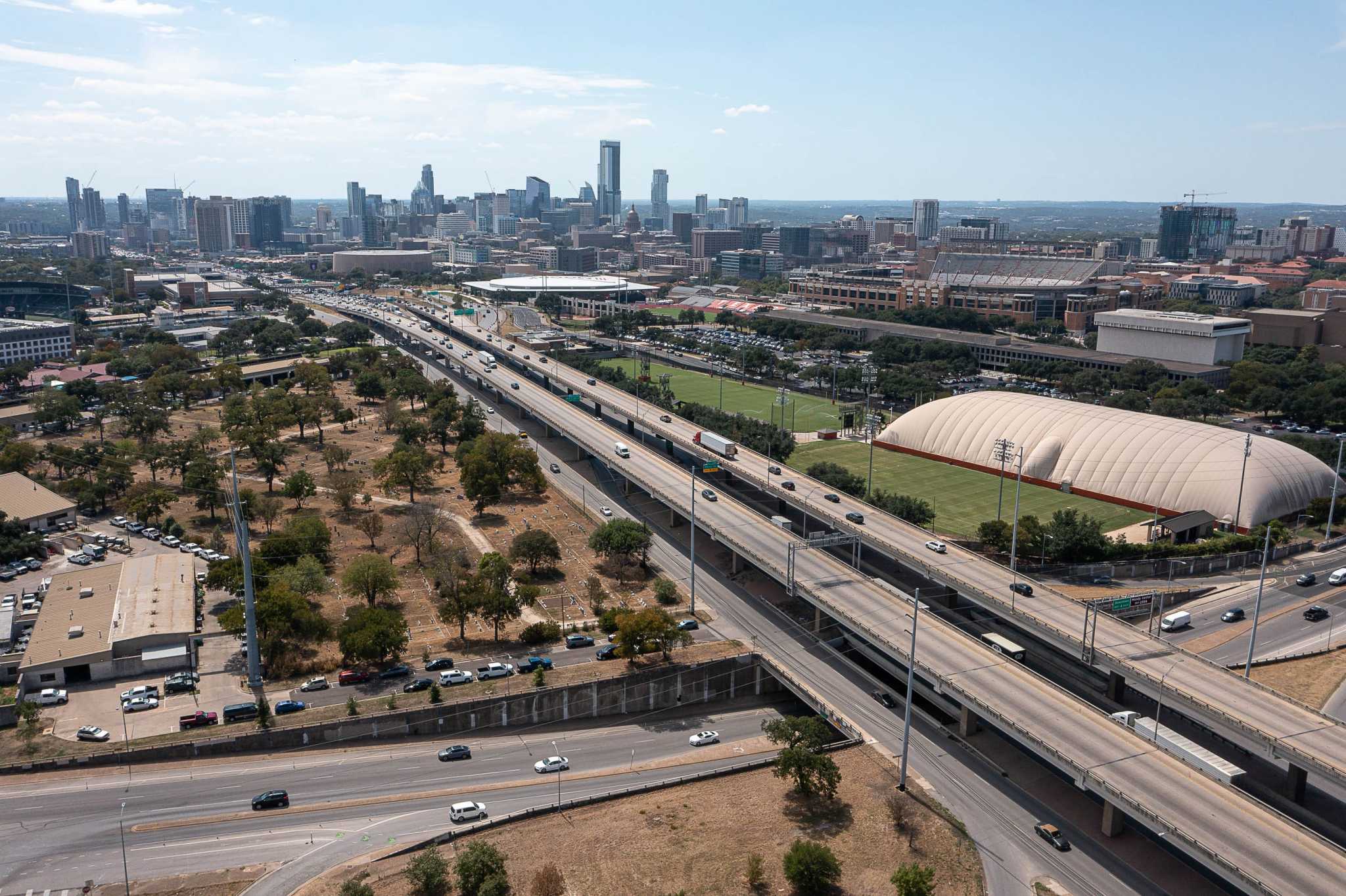 In I-35 Expansion, UT will build a cap by their future medical center