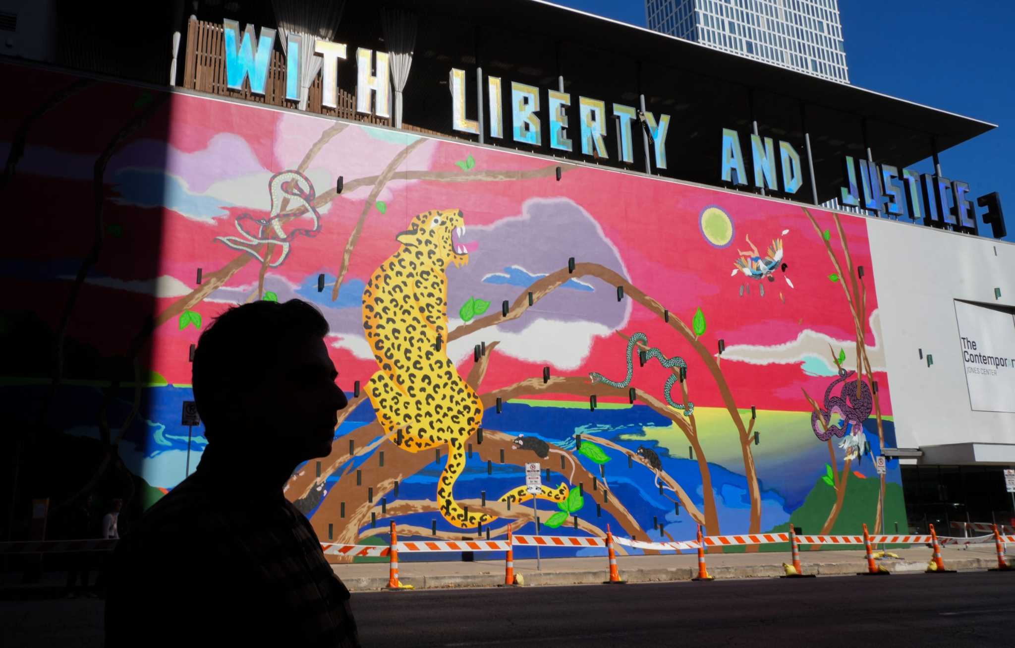 Unusual hotel, museum team partner on enormous downtown Austin mural