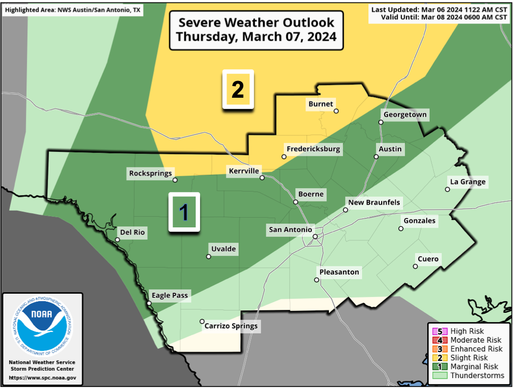 Severe weather watch in Central Texas on Thursday and Friday