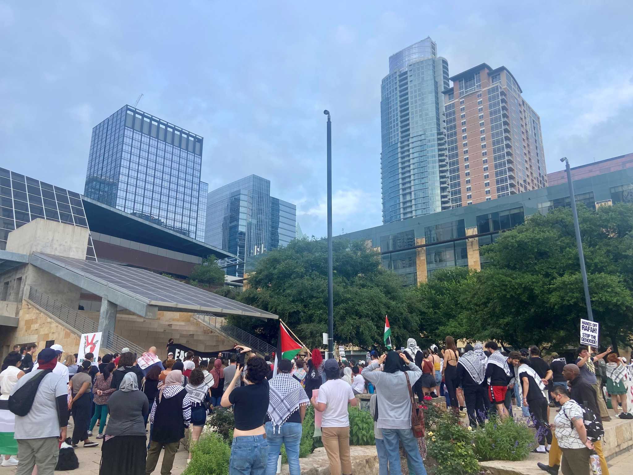Pro-Palestinian protest at Austin City Hall condemns attacks on Rafah
