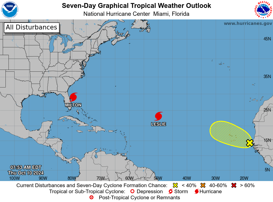 Hurricane Milton hits Florida, NHC tracks 2 more systems in Atlantic
