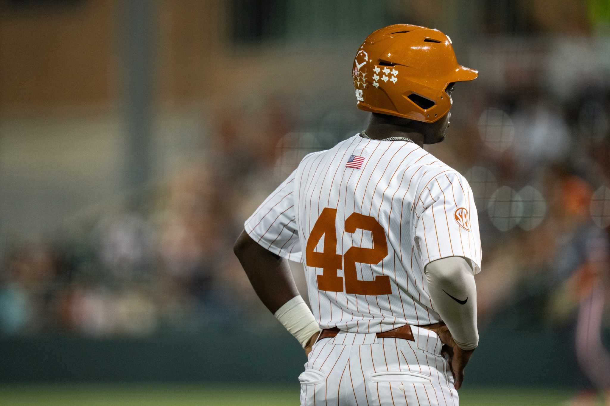 Jackie Robinson jersey worn with pride by Texas catcher Oliver Service