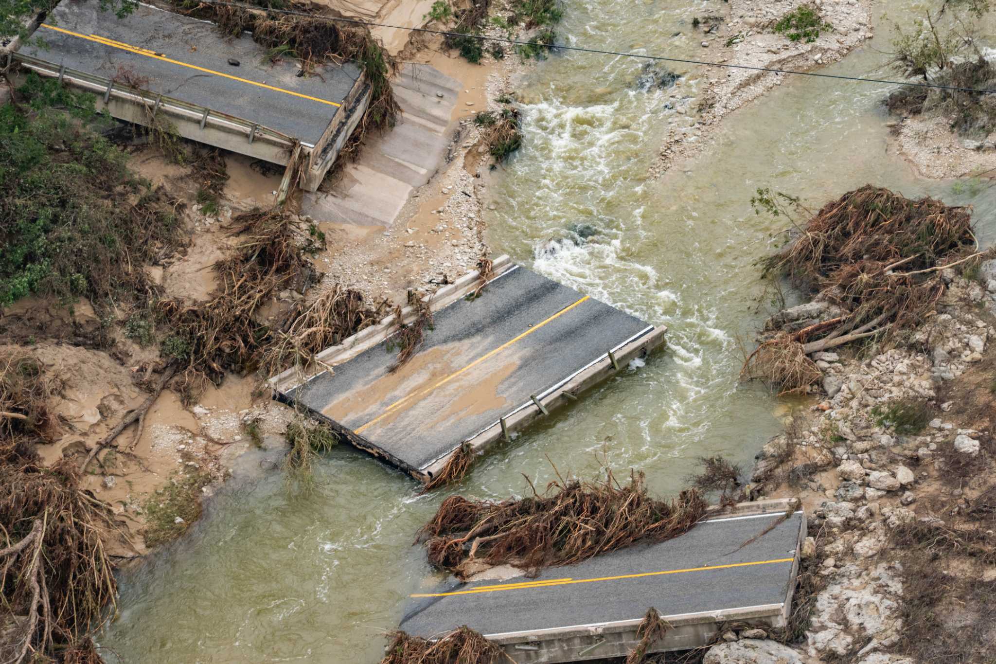 Aerial photos show devastation after Travis County flooding