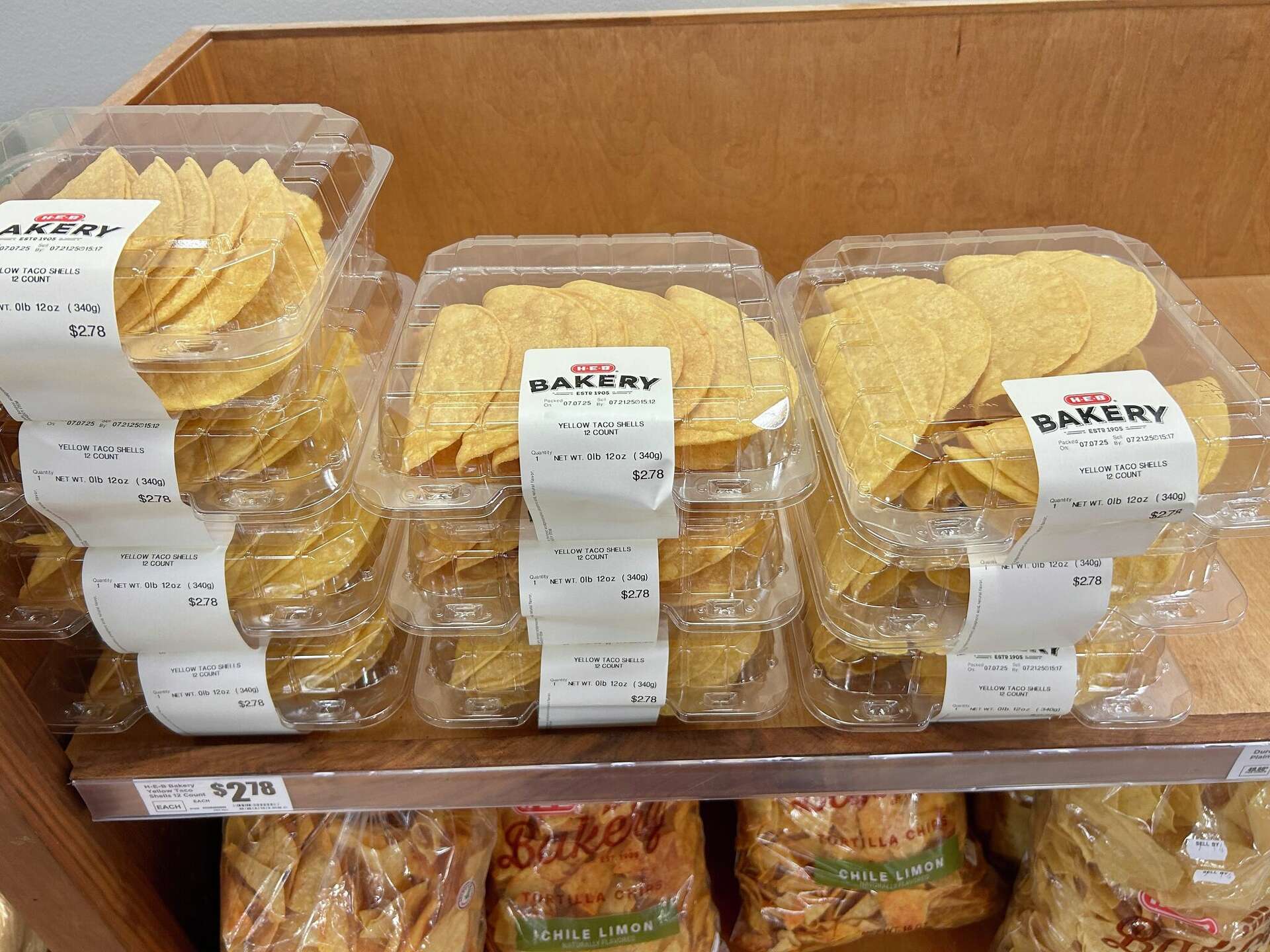 H-E-B bakeries are selling fresh taco shells in San Antonio