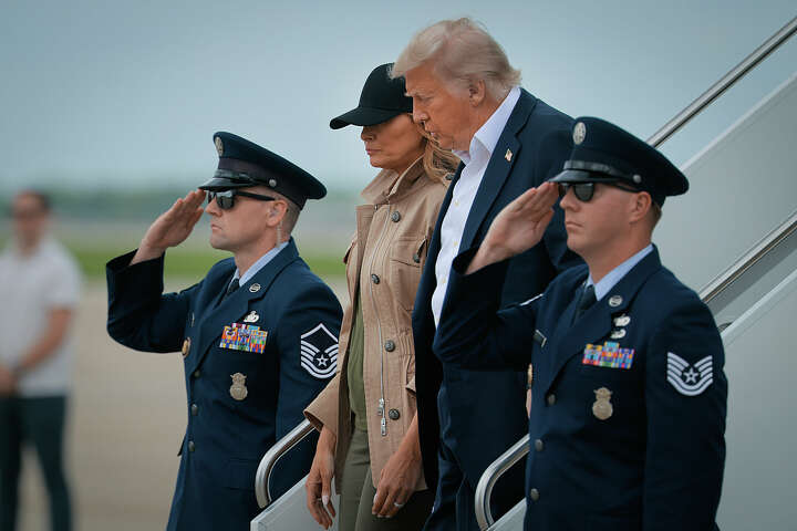 President Trump, Melania meet with Kerrville families after floods