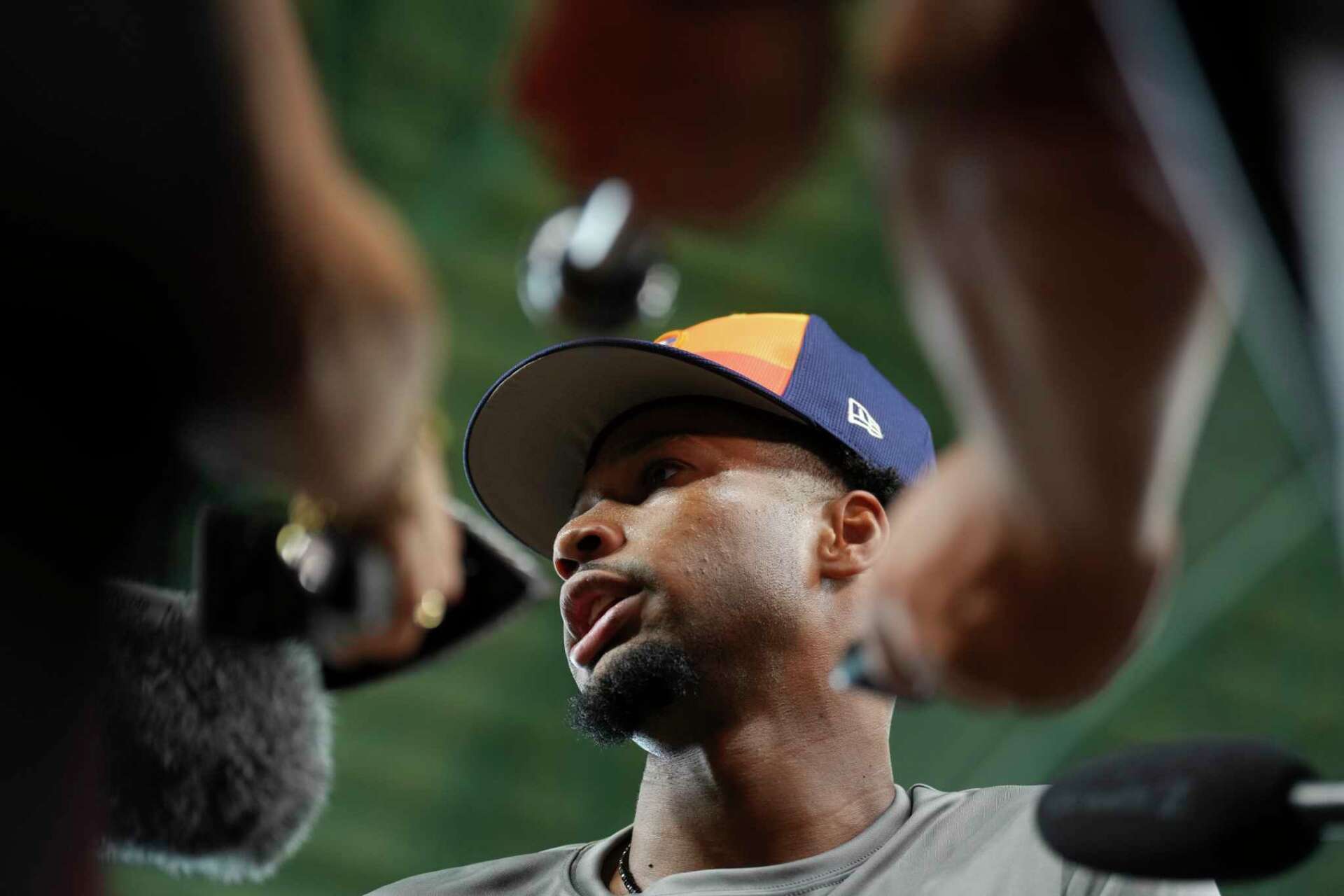 Houston Astros' top prospect Brice Matthews makes MLB debut at home