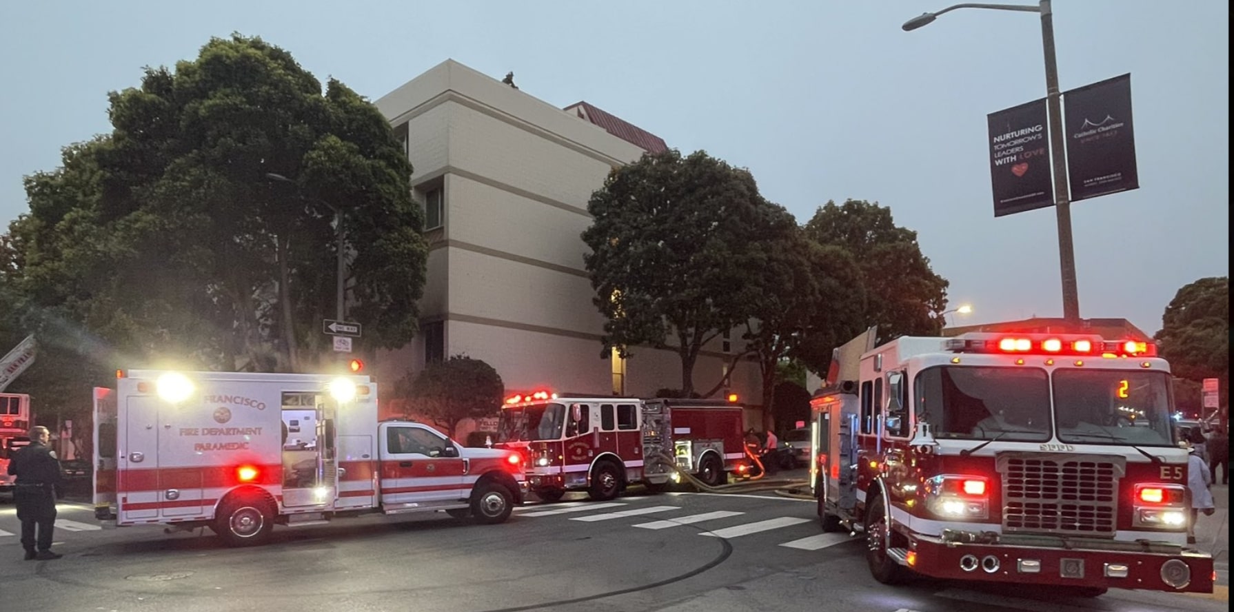S.F. apartment fire sends man to burn center with critical injuries
