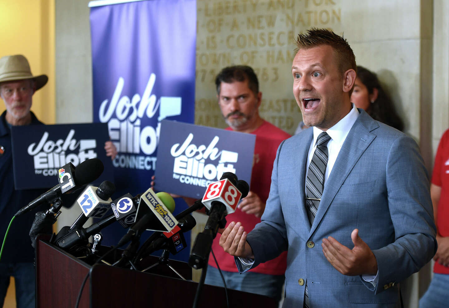 CT Rep. Josh Elliott unveils campaign for governor, challenging Lamont