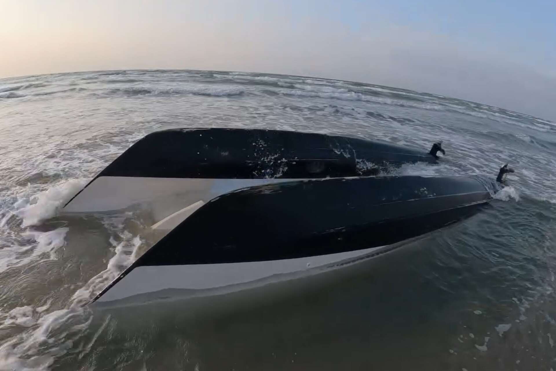 Wrecked boat with keys in ignition washes up on Texas beach