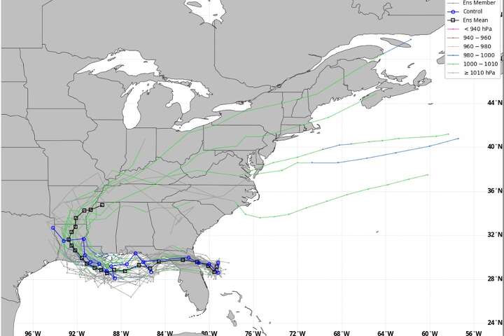 Houston dries out as tropical Invest 93L moves over Gulf of Mexico