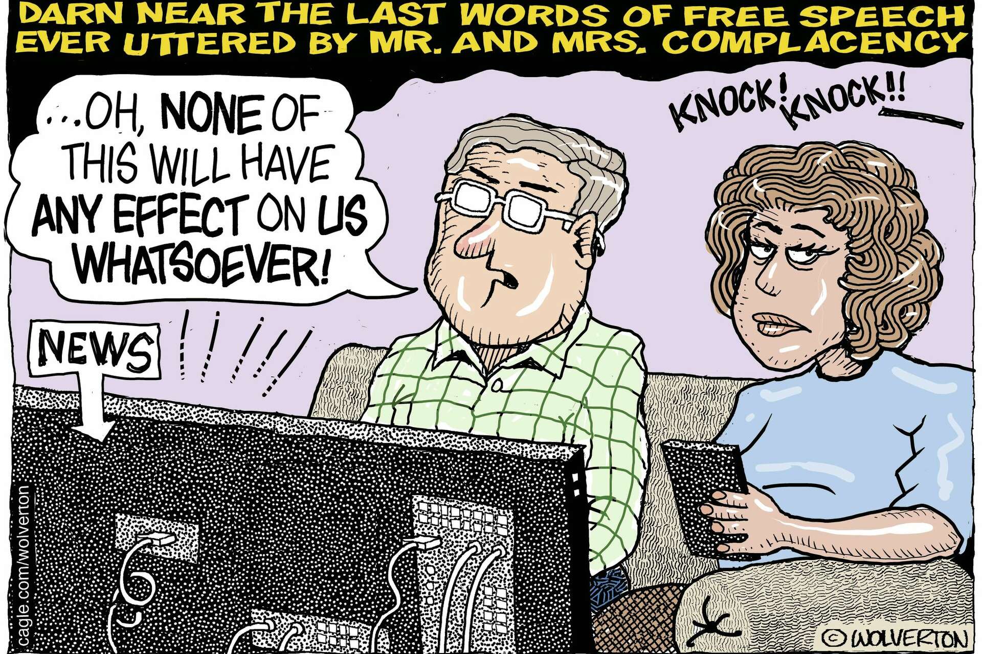 Opinion cartoon: Complacency